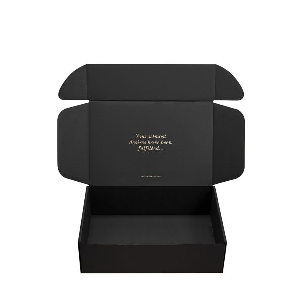 Quality Black Cardboard Product Boxes Retail Shipping Boxes With Sliver Foil Stamping for sale