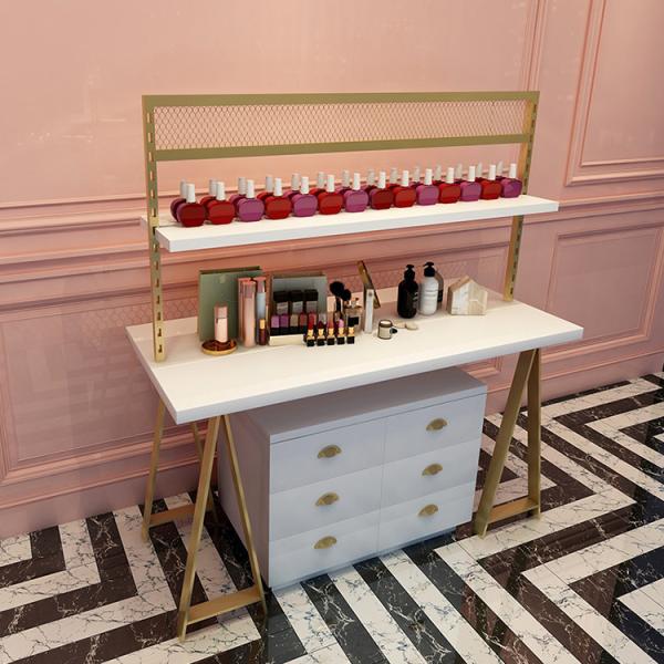 Quality Cosmetic Point Of Purchase Pop Display Wood Makeup Display Stand for sale