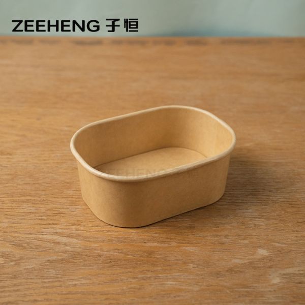 Quality 200ml Rectangular Small Ice Cream Cups with Coating for sale