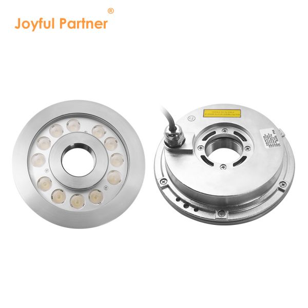 Quality High Power LED Fountain Light IP68 Stainless Steel RGBW 24V Full Color Change With Center Hole for sale