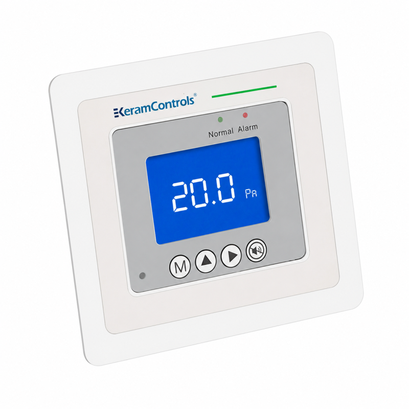 Quality KDPM100 Differential Pressure Monitor with Backlight LCD Display and 4-20 mA or 0-10 V Output for HVAC Systems for sale