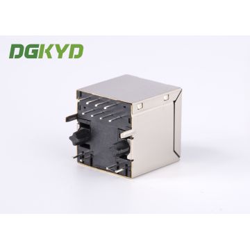 Quality Factory Outlet Shield Megabit Vertical Insertion Rj45 Magnetic Ethernet Socket for sale