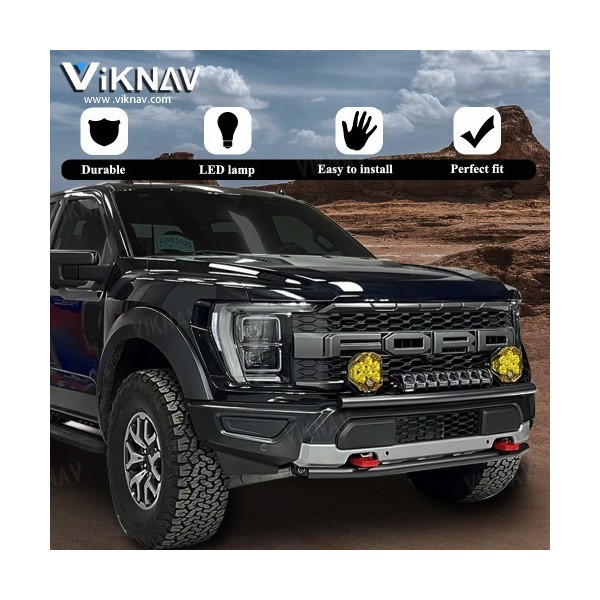 Quality Viknav for F150 Ford Raptor Custom 2021-2024 Front Bumper Light Bracket Mount for sale