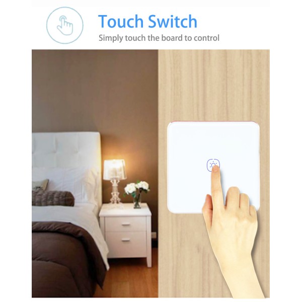 Quality ABS Glass Touch Dimmer Tuya Smart Switch Smart Life APP Control for sale