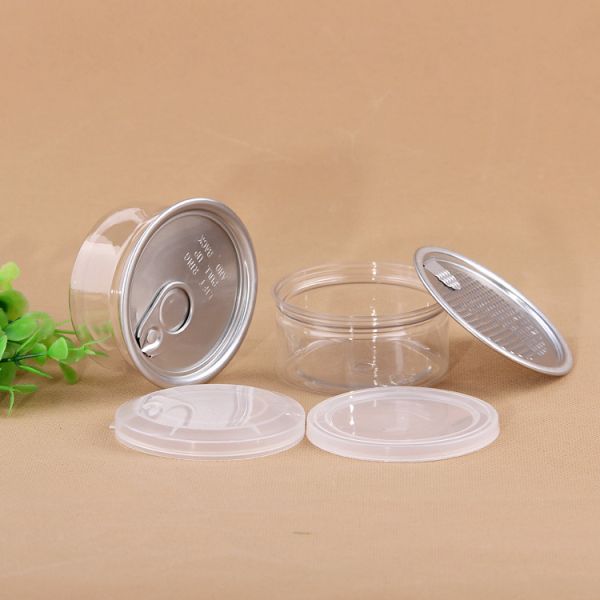 Quality PET Plastic Food Packaging 67mm 100ml Clear Plastic Cylinder for sale