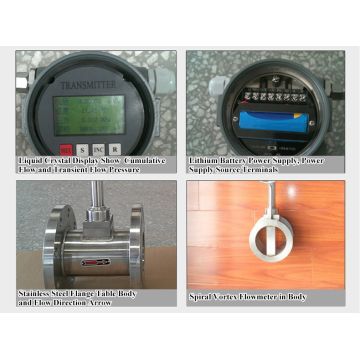 Quality Vortex Gas Flow Meter Compressed Air Flow Meter LUGB-DN20 Air and Variable Area for sale