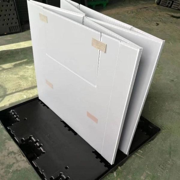 Quality Durable 100L Plastic Coaming Box Lightweight PP Plastic Folding Container for sale