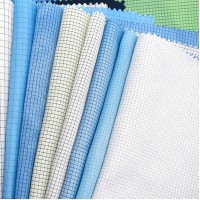 Quality ESD dust-proof fabric for cleanrooms, twill weave, antistatic and breathable, for sale