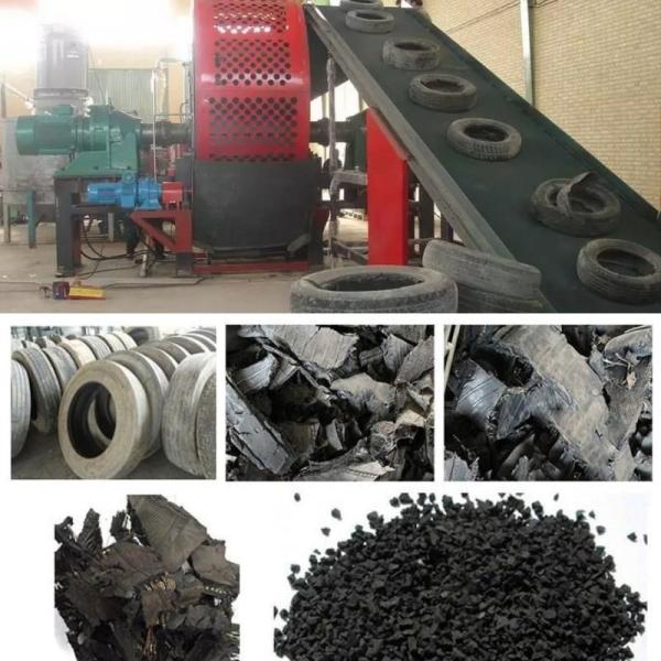 Quality 42CrMo Material Automatic Tire Recycling Rubber Granule Tire Shredder Machine for sale