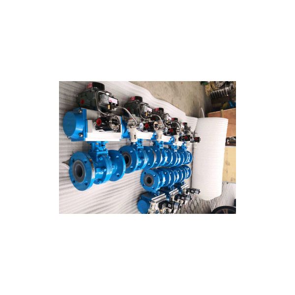 Quality Flow Control WCB Ball Valve Pneumatic Actuator Control Ball Valve for sale