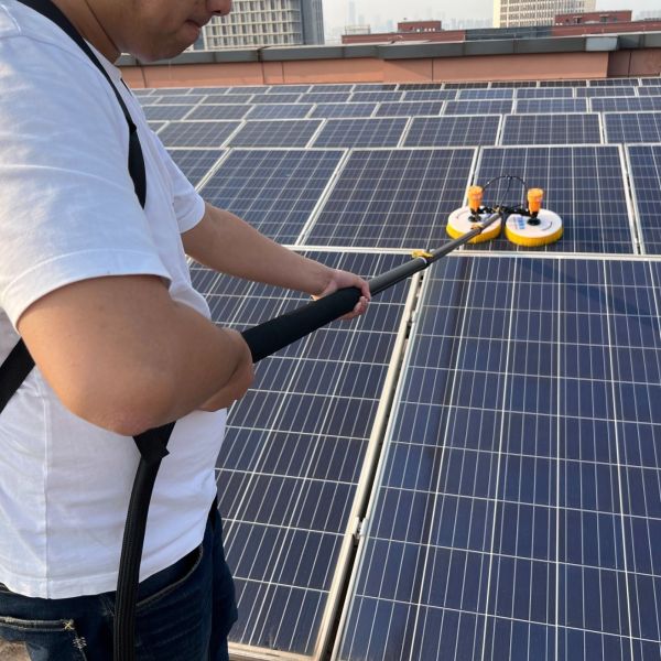 Quality Semi-automatic End Backpack Battery Supply for Solar Panel Cleaning 7.5 Meters for sale