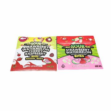 Quality Custom Plastic Packaging Pouch 3 Side Seal Bag For Candy Gummies for sale