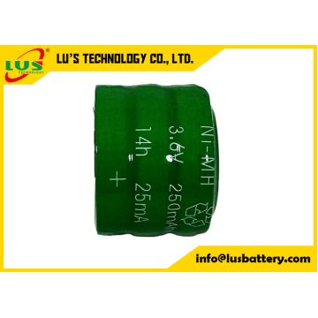 Quality Button cell (rechargeable) 250H NiMH 250 mAh 3.6V Ni-MH Rechargeable Button Cell for sale