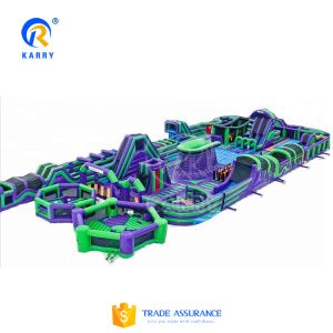 Quality Insane Giant Inflatable 5K Run Obstacle Course Shipping Way By Sea/By Air/By for sale