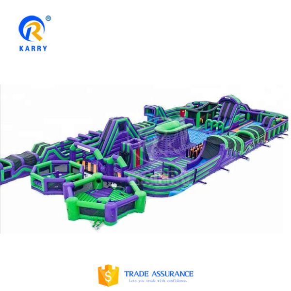 Quality Insane Giant Inflatable 5K Run Obstacle Course Shipping Way By Sea/By Air/By for sale