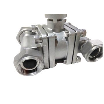 Quality OEM DN25 Cryogenic Three Way Ball Valve Stainless Steel With Burst Disk for sale