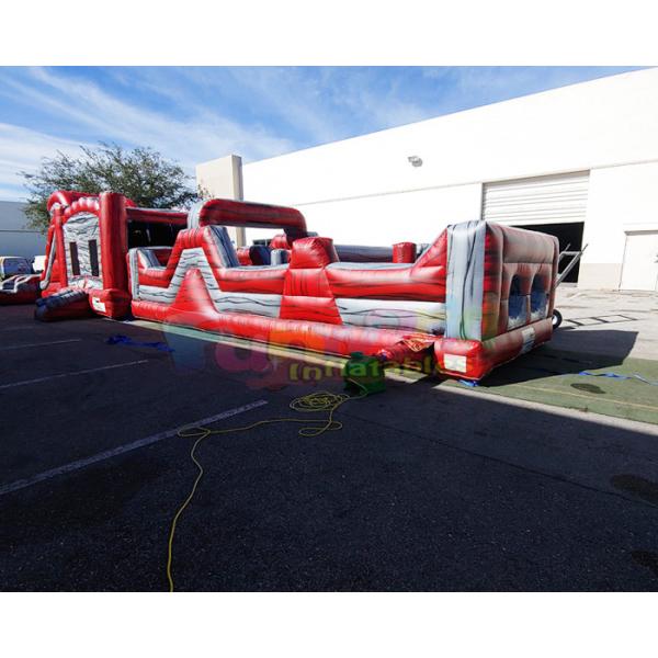 Quality Long Bouncy Castle 13.2X4.7X3M Inflatable Obstacle Course for sale
