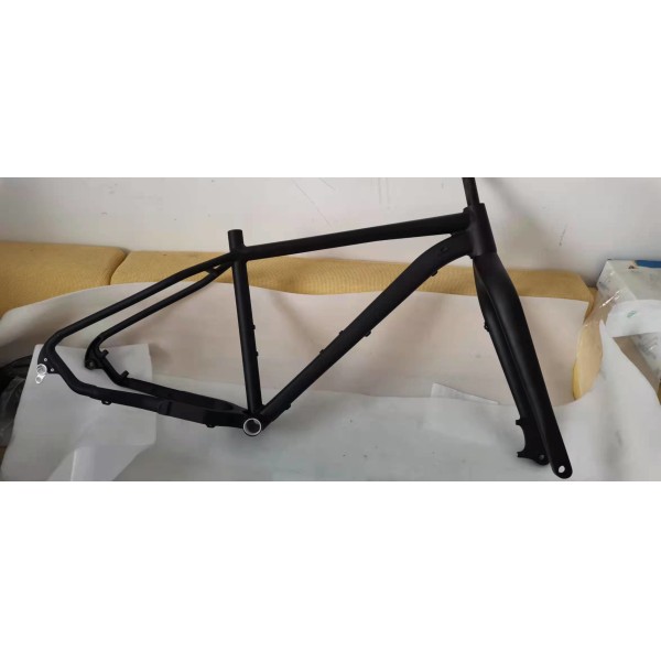 Quality 26x4.80 Aluminum Beach Bike Frame 197X12 dropout 120mm BB Disc Brake Snow Bike Frame for sale