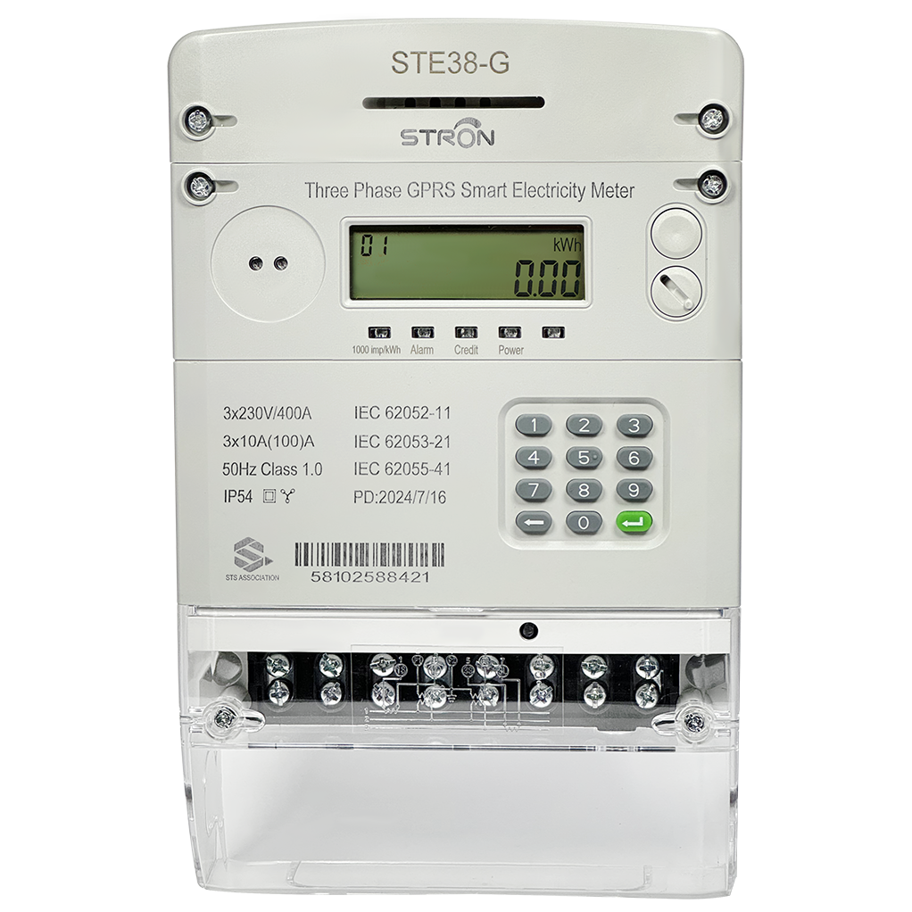 Keypad Input Single Phase Smart Prepaid Electricity Meter with Low Credit Alarm and 220V Voltage Rating