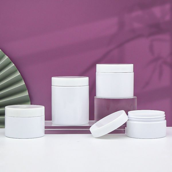 Quality Cosmetic Plastic PET Jar 50G Custom Clear PET Jars Silk Screen Surface Treatment for sale