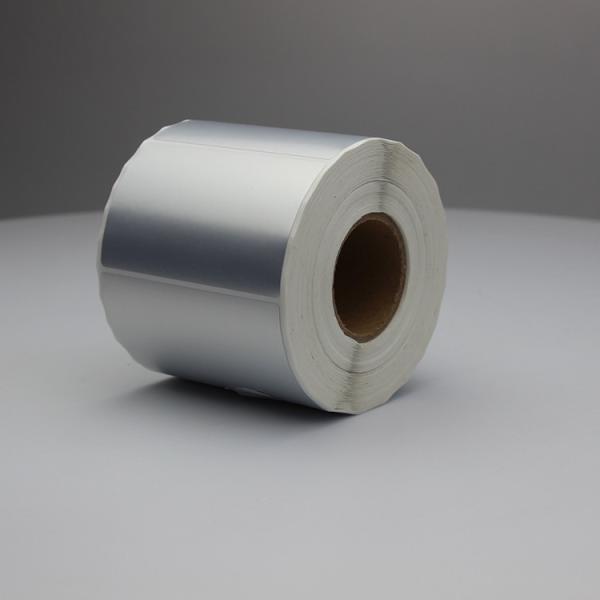 Quality Custom Printing PET Sticker Label Self Adhesive Waterproof Silver for sale