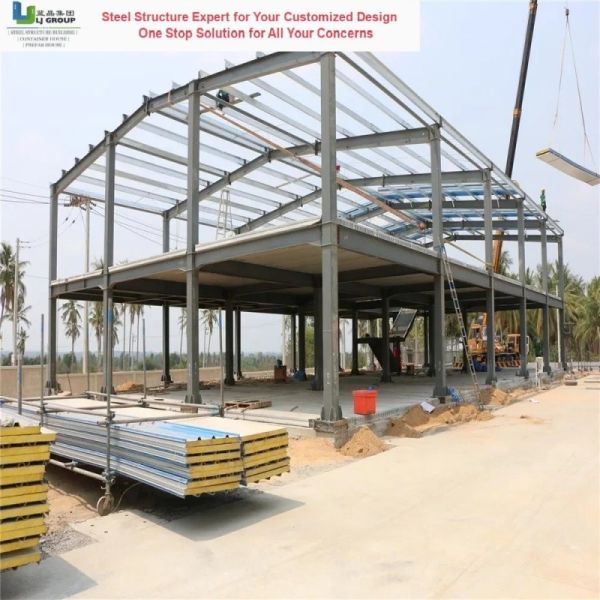 Quality Welding Prefabricated Steel Structures Large Span Sandwich Panel for sale