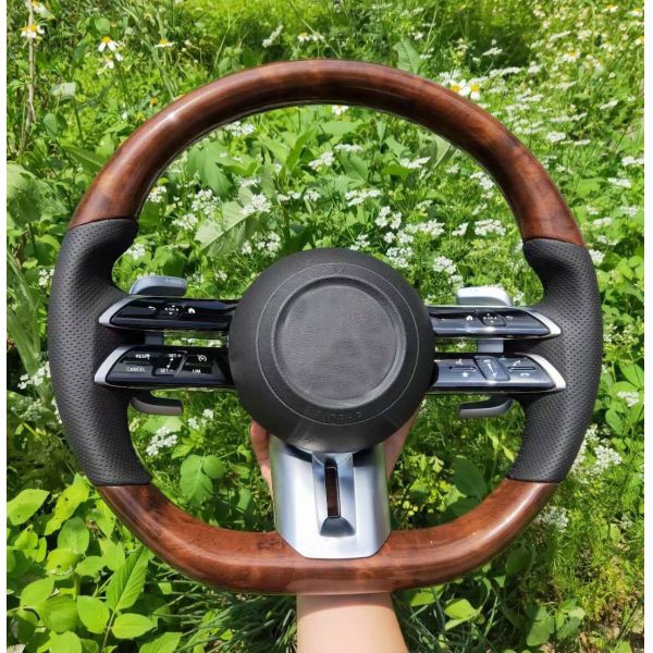 Quality Ergonomic Round PU Steering Wheel Race Wheel For Car Modification Production for sale