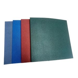Quality Green Outdoor Rubber Floor 20mm / 30mm / 40mm Rubber Playground Mats for sale