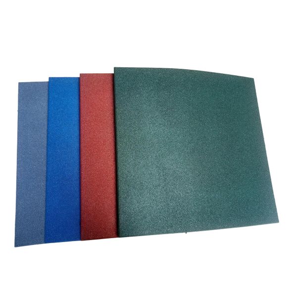 Quality Green Outdoor Rubber Floor 20mm / 30mm / 40mm Rubber Playground Mats for sale
