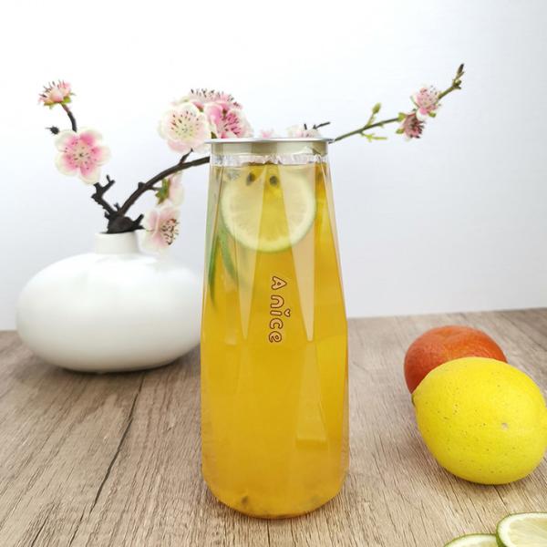 Quality 500ml Diamond Shape Plastic Beverage Cans Dry Goods ‎Screen Print for sale