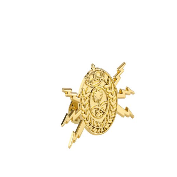 Quality Composed 1.5 Inch Army Metal Badges 3D Embossed Metal Button Pin for sale