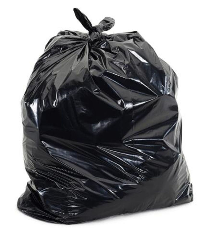 Plastic Customized PLA Biodegradable Trash Bags Black Color On Roll