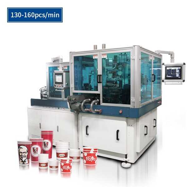Quality White Horizontal Automatic Paper Cup Machine 150pcs/Min High Speed for sale