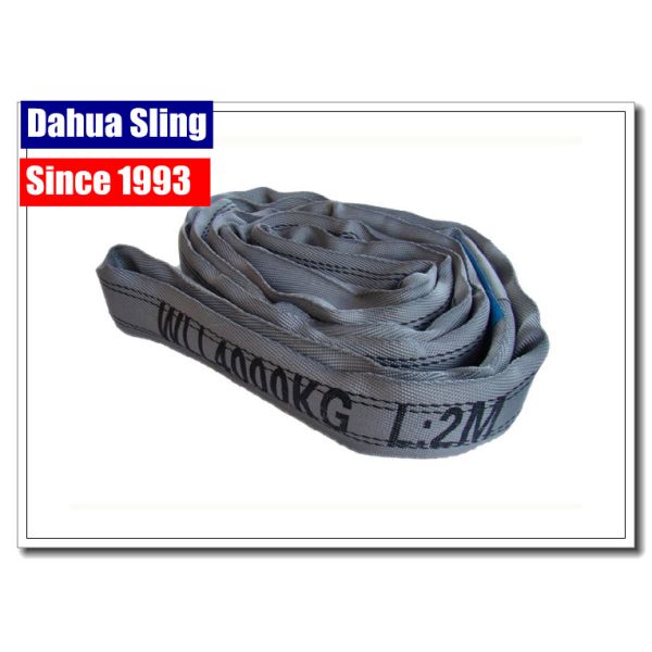 Quality High Tensile Black Lifting Straps , Nylon Round Sling Endless Type 26,400 WLL for sale
