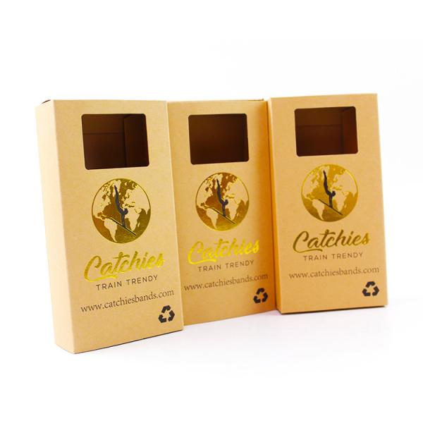 Quality Ecological Square Sliding Kraft Packaging Box With Windows for sale
