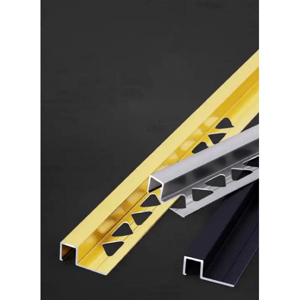 Quality Wall Floor Aluminium Tile Strip Corner Protect Decoration Edging Trim for sale