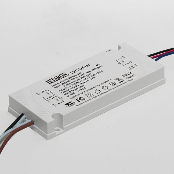 Quality 12V 24V UL Listed 24W LED Driver Integrated Relay Control for Bathroom Mirror for sale