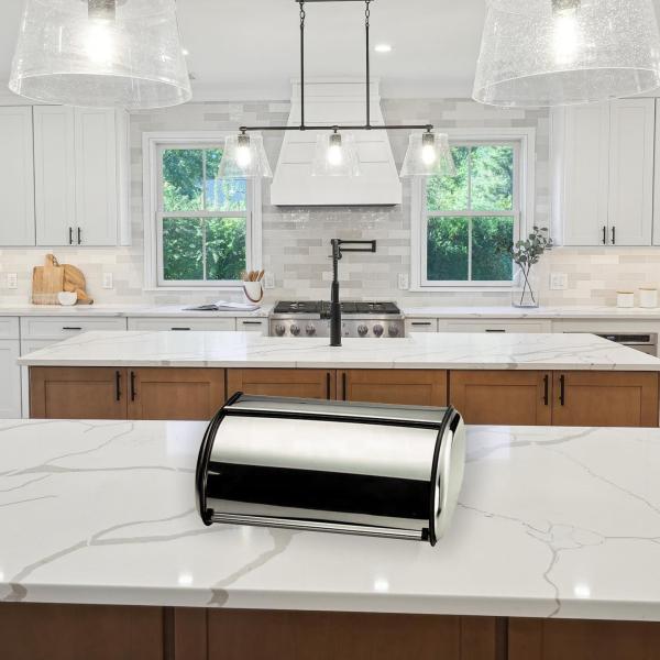 Quality Kitchen Counter Metal Bread Box To Keep Bread Fresh For Party Square Shape for sale