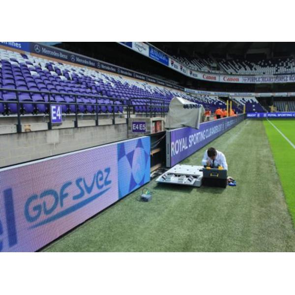 Quality P10 Advertising Flexible Signs Full Color Outdoor Waterproof Stadium Perimeter Led Screen for sale