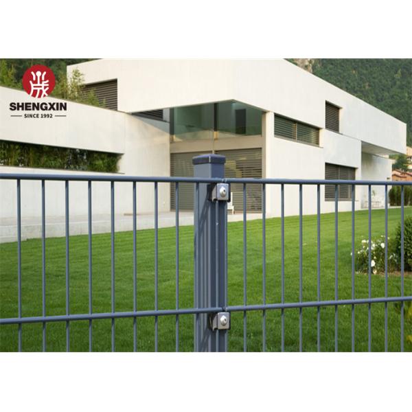 Quality OD 40x60mm PVC Coated Chain Link Fence Double Wire Mesh Fence For Garden for sale