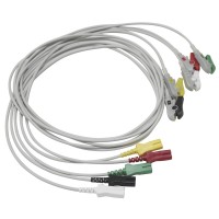 Quality LL ECG Leadwires 5 Lead Snap Grabber Type Dual Pin AAMI 6PIN Bionet Datex S for sale