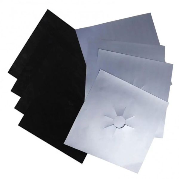 Quality Reusable Square Foil Gas Hob Protector Liner Tray for Eco-Friendly Kitchen for sale