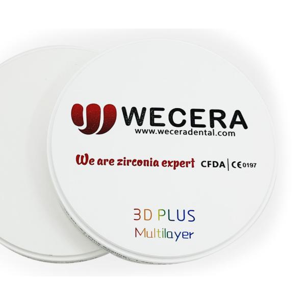 Quality 3D Plus Multilayer Zirconia Block 57% Translucency Compatible With CadCam Machines for sale