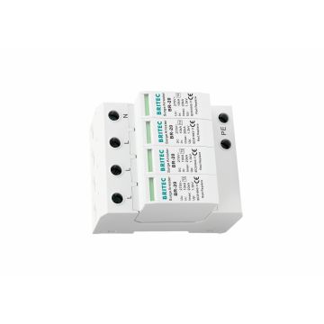 Quality AC 4P Type 2 20kA Lightning Protector Whole House SPD Surge Protection Device for sale