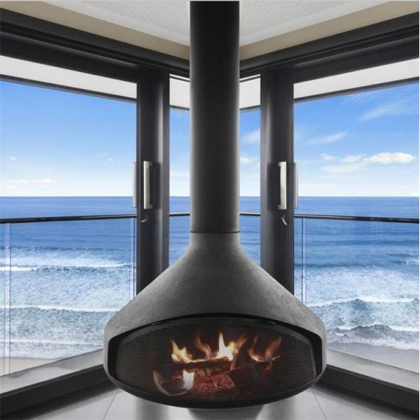 Quality Europe Hanging Wood Burning Stove Decorative Ceiling Suspended Fireplace for sale