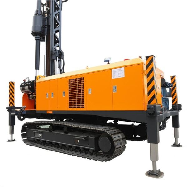Quality Professional Crawler Water Well Drilling Rig with Rotary Drilling Way and 1.45m Jacks Stroke for sale
