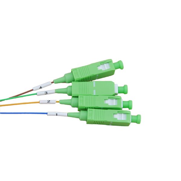 Quality 1x4 Fiber Optic PLC Splitter Gpon Passive Apc Connector 1.5m FTTH Networking for sale