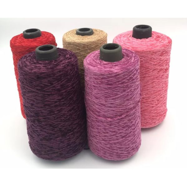 Quality New 1/4NM 100% Acrylic Light Chenille Knitting Yarn Texturized for sale