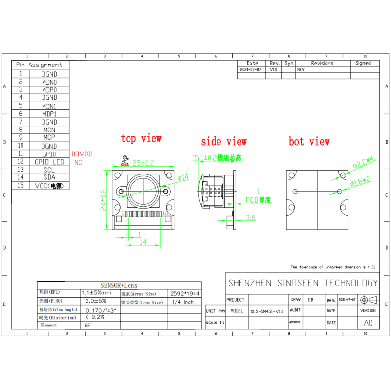 ov5647 rasp camera module