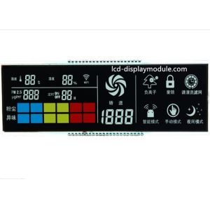 Quality Black TN VA LCD Display Screen Red Color Segments With PIN 6 O'Clock Viewing for sale